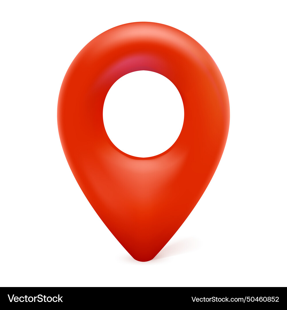 Map marker pin icon 3d modern sign for geo Vector Image