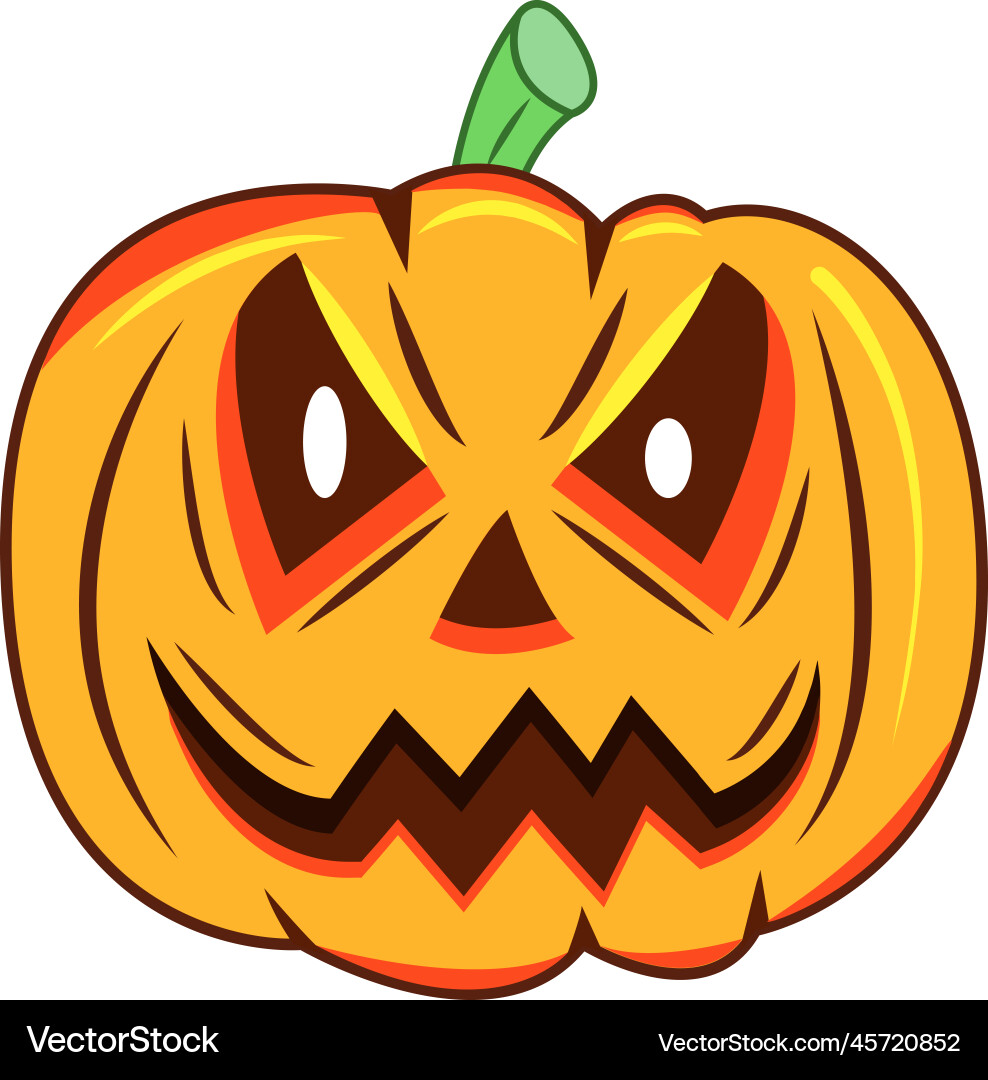 Pumpkin face Royalty Free Vector Image - VectorStock
