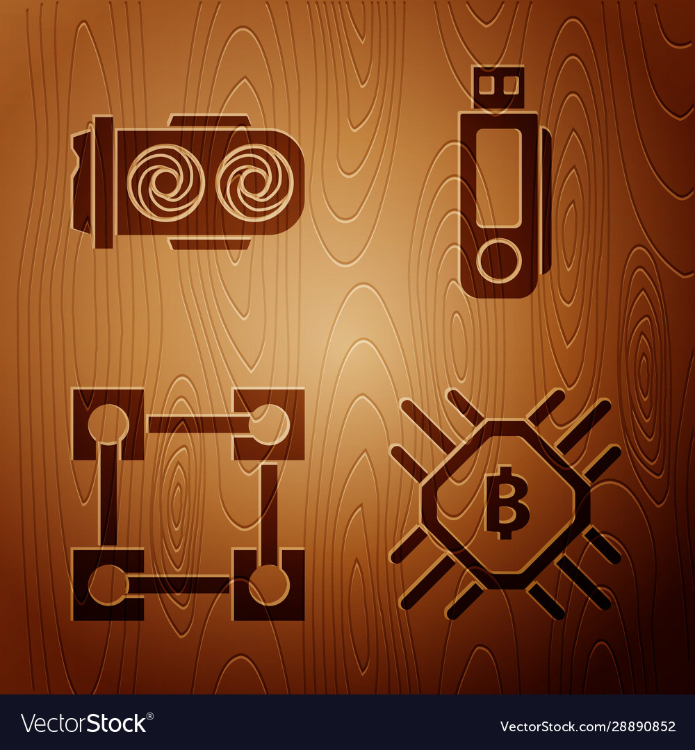 Set cpu mining farm mining farm blockchain Vector Image