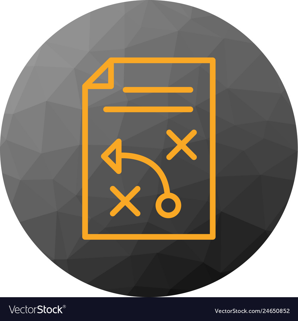 Tactics document icon Royalty Free Vector Image
