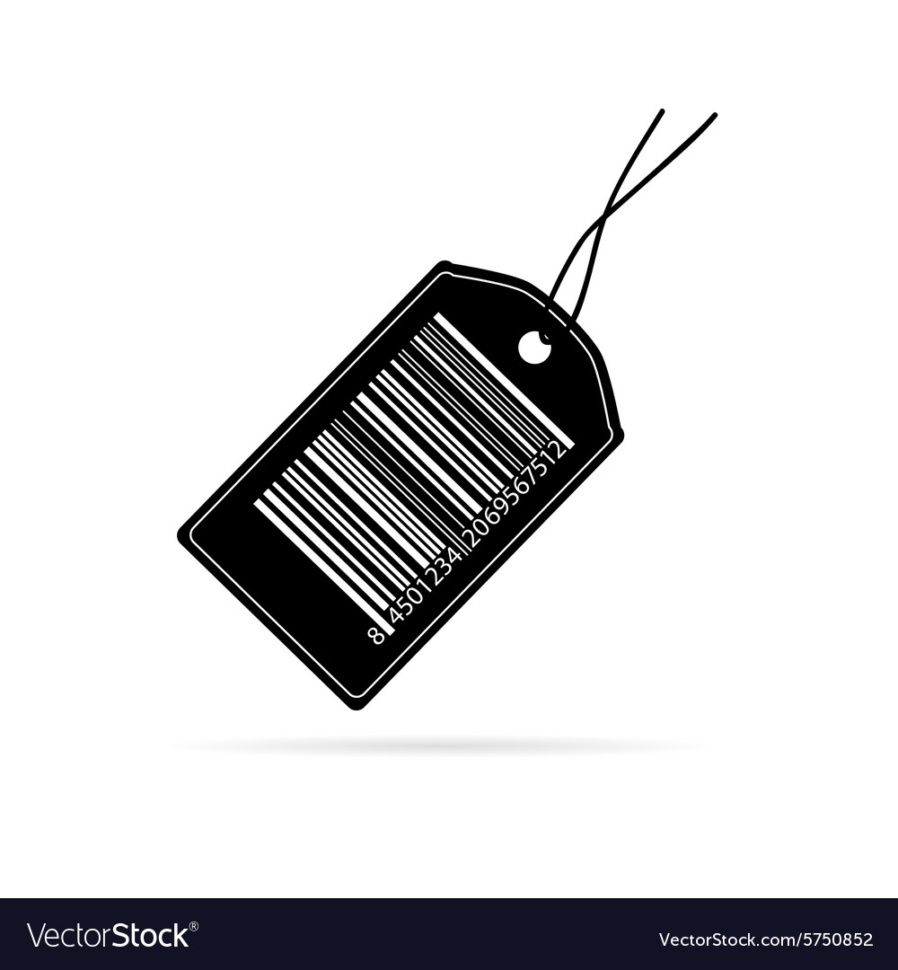 Tag label code black Royalty Free Vector Image