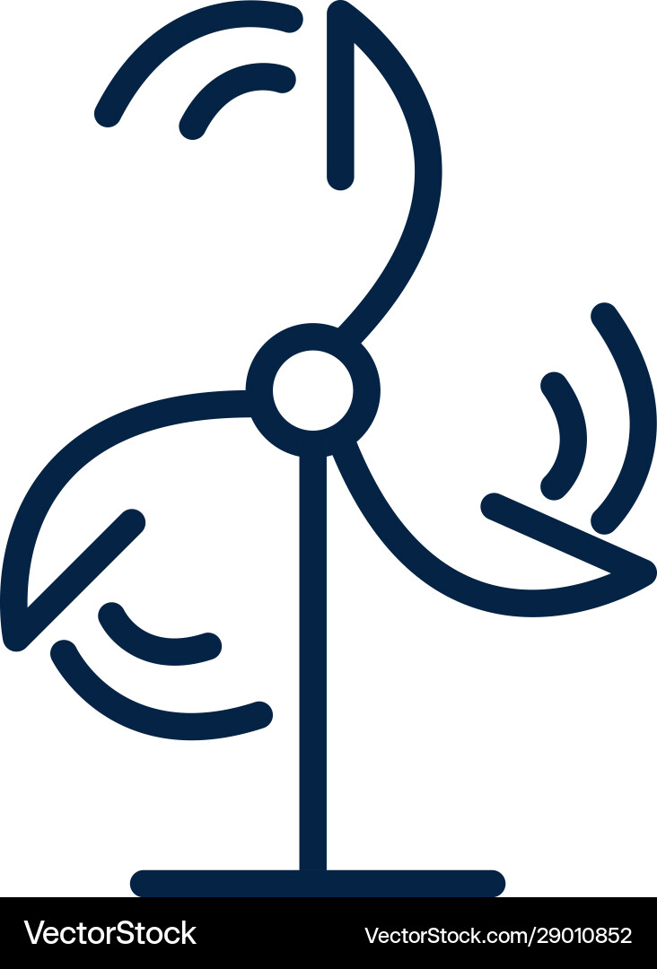 Turbine wind energy generator ecology environment Vector Image