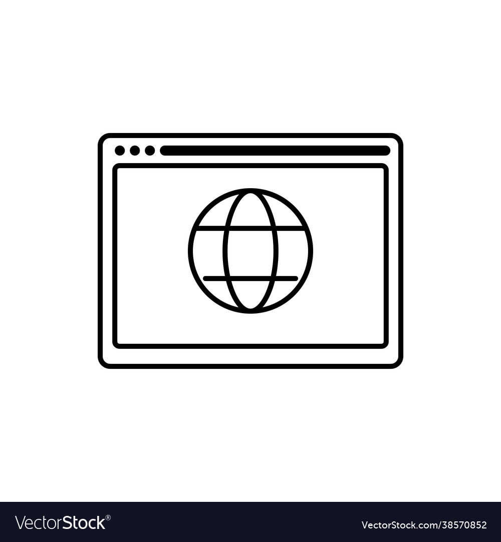 Web icon internet Royalty Free Vector Image - VectorStock