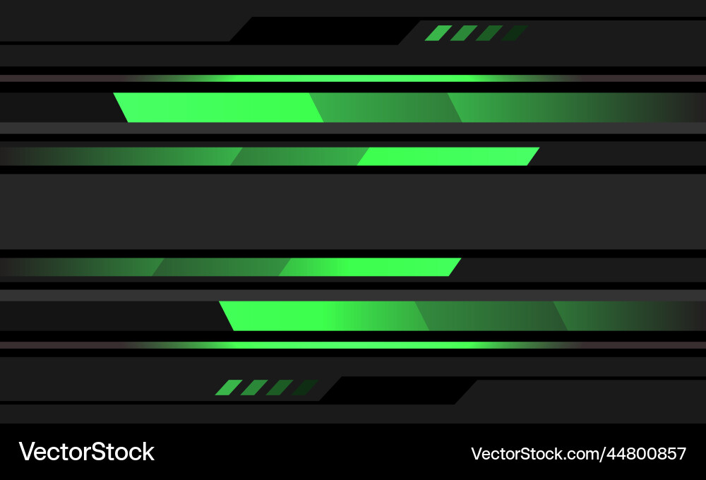 Abstract green neon light line geometric cyber Vector Image