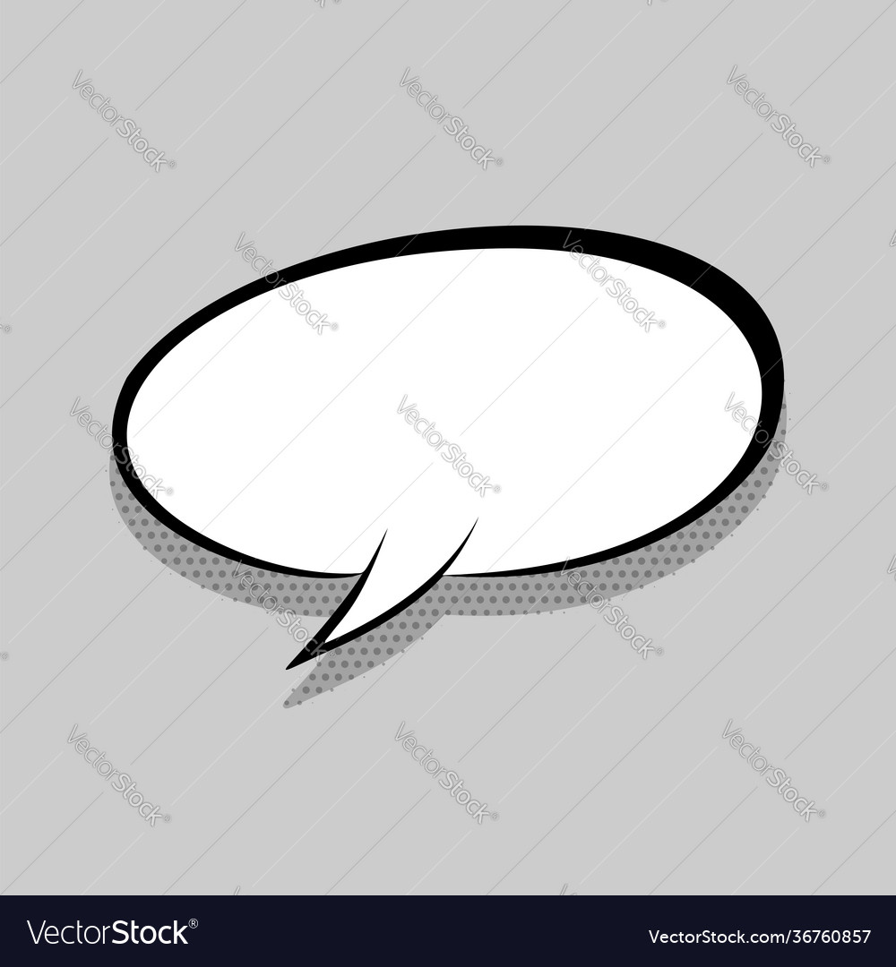 Comics speech bubble for text Royalty Free Vector Image