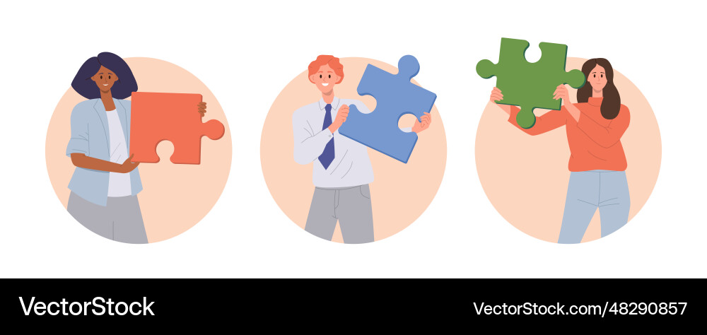 Diverse employee office worker cartoon character Vector Image