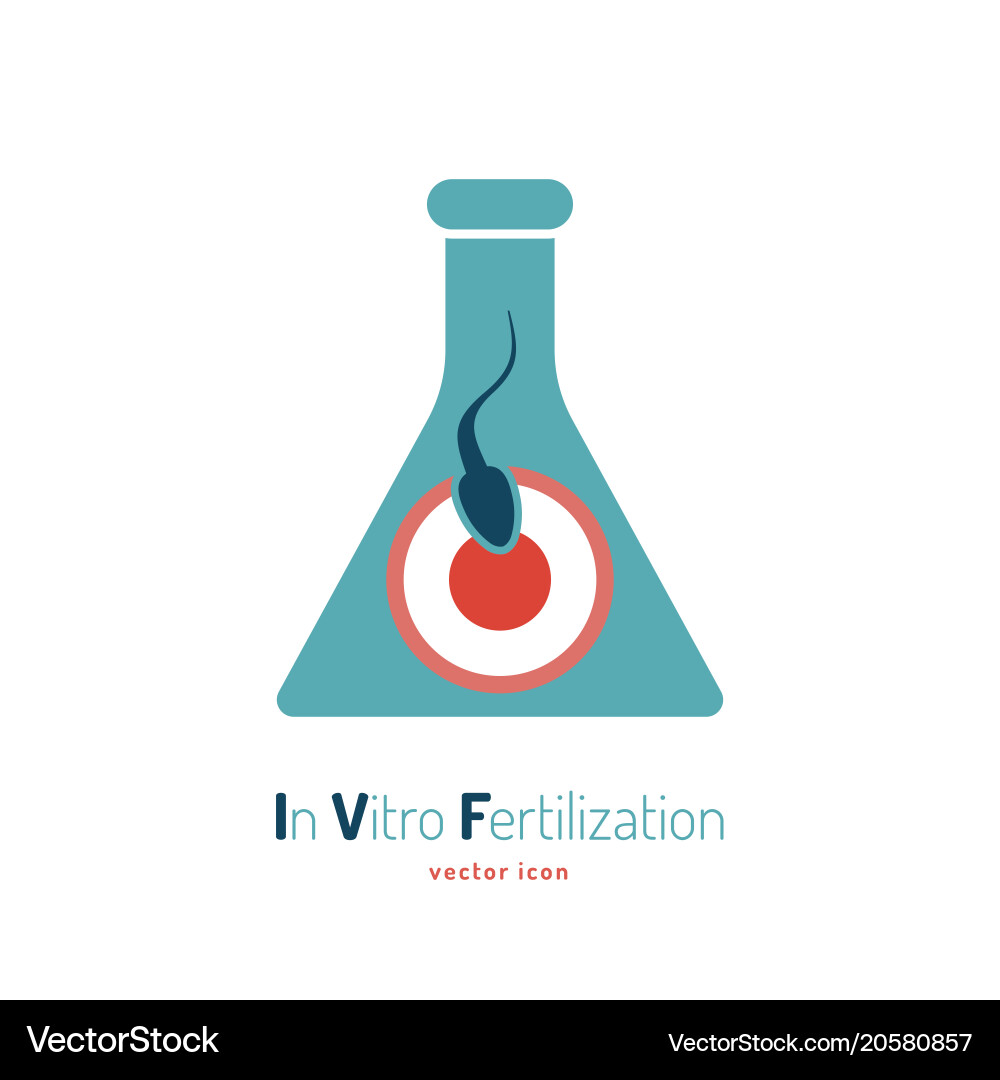 In vitro fertilisation icon Royalty Free Vector Image