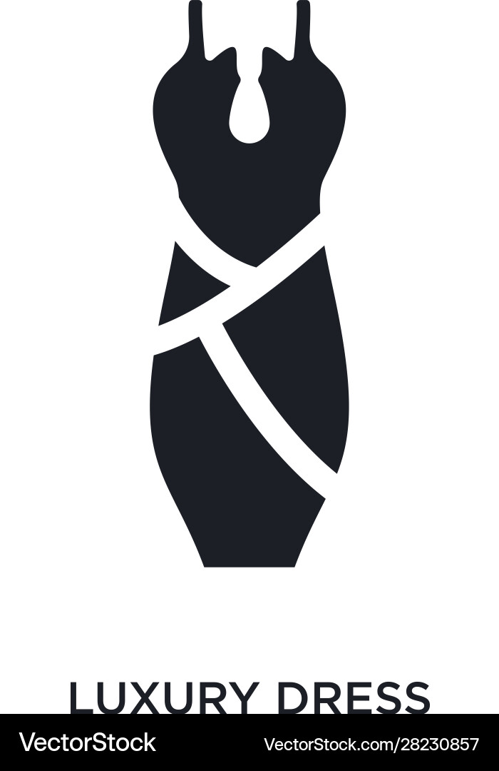 Luxury dress isolated icon simple element from Vector Image