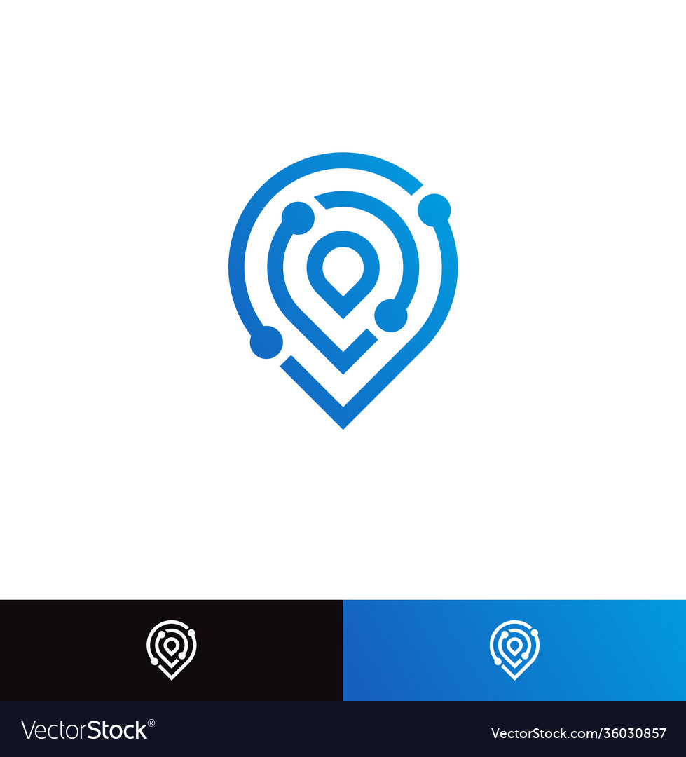 Search engine tech logo concept logotype Vector Image