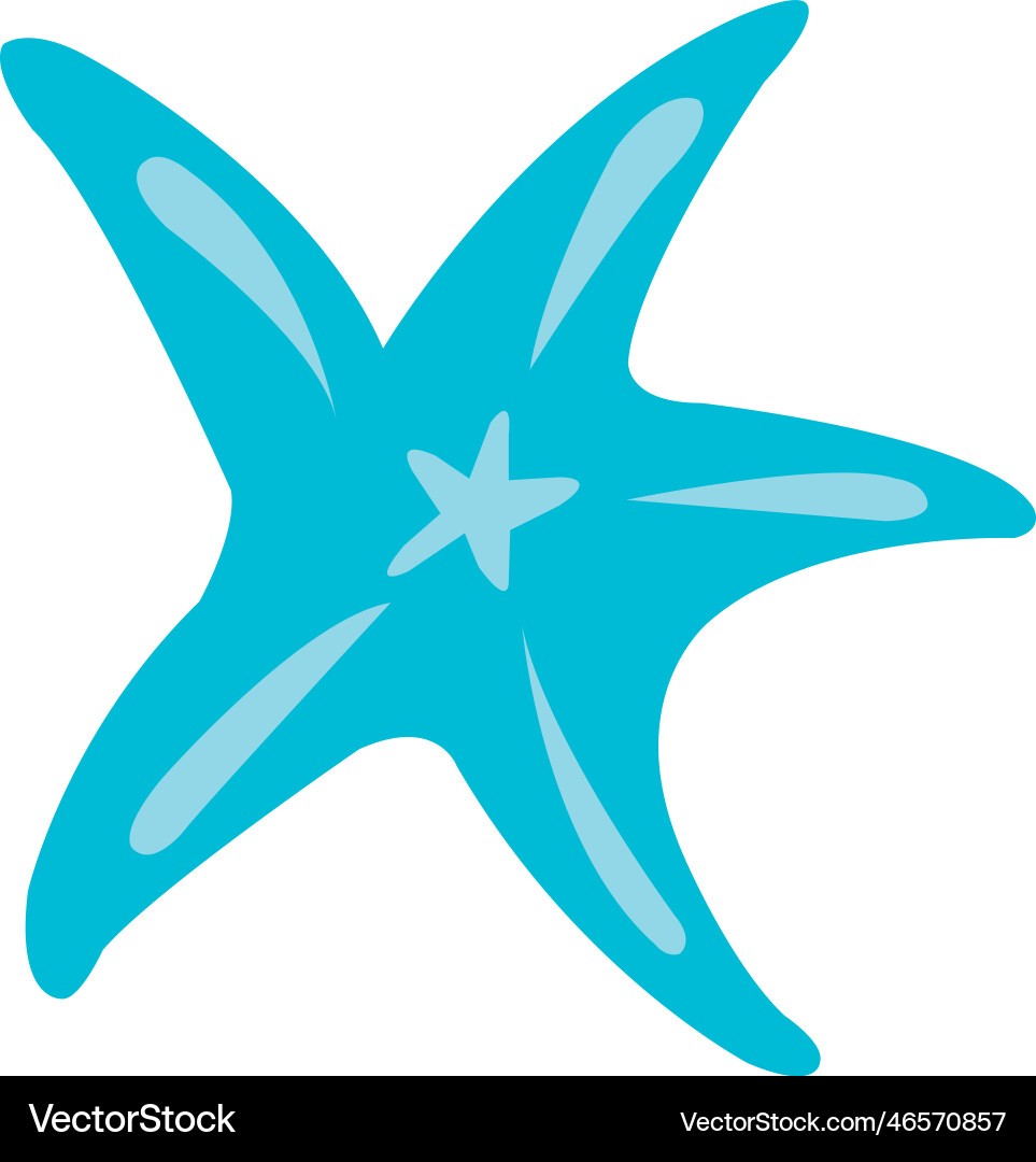 Starfish flat design for decoration on marine Vector Image