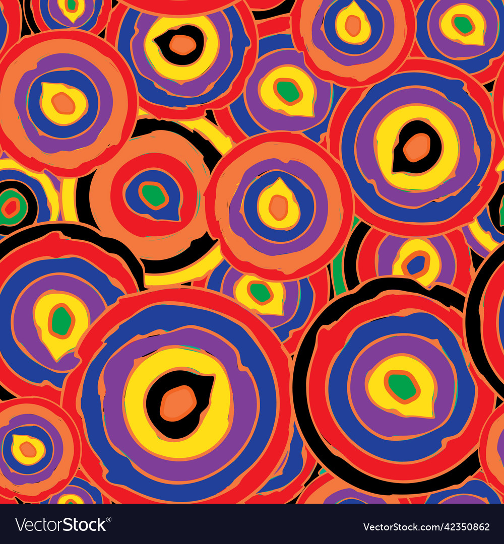 Abstract repeating pattern of colorful circles Vector Image