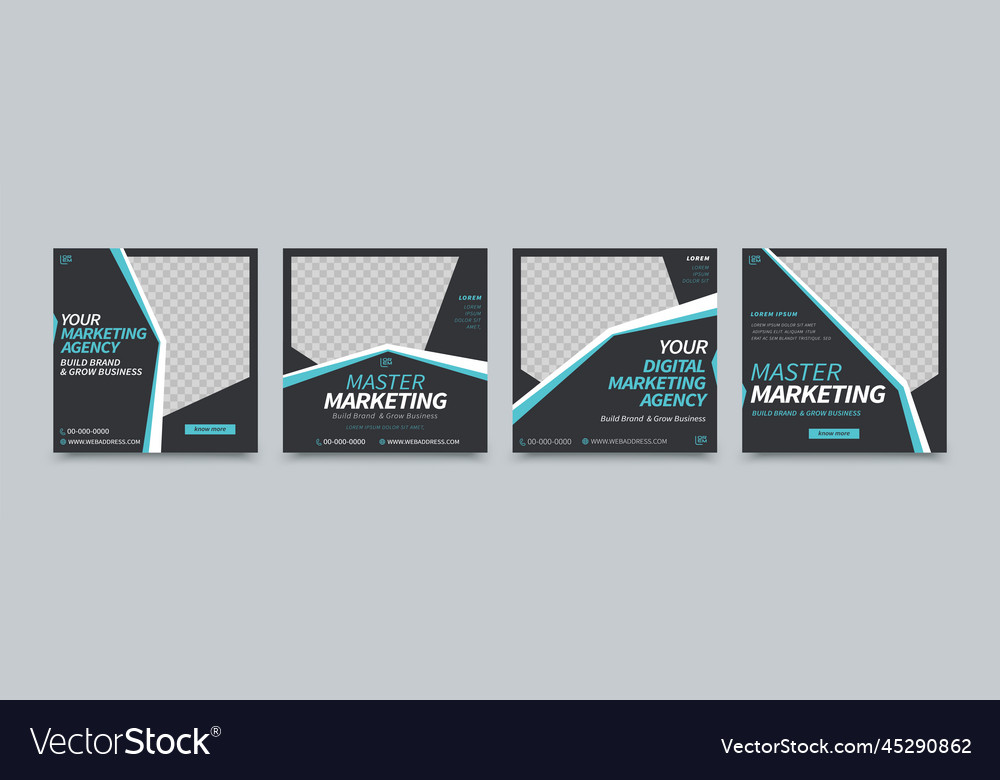 Business promotion post template Royalty Free Vector Image
