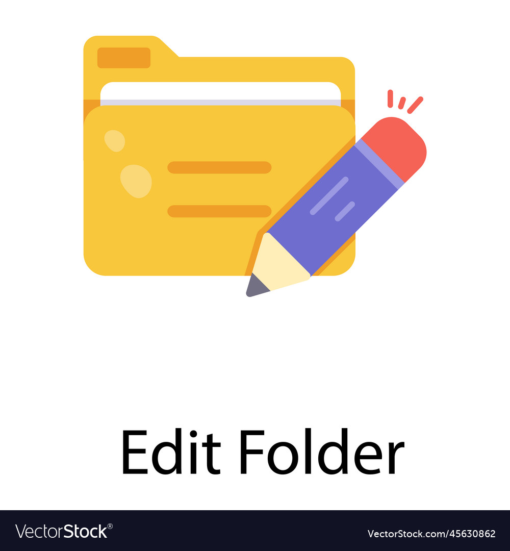 Edit folder Royalty Free Vector Image - VectorStock