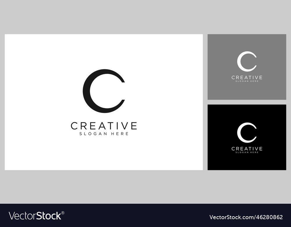 Initial c logo template Royalty Free Vector Image
