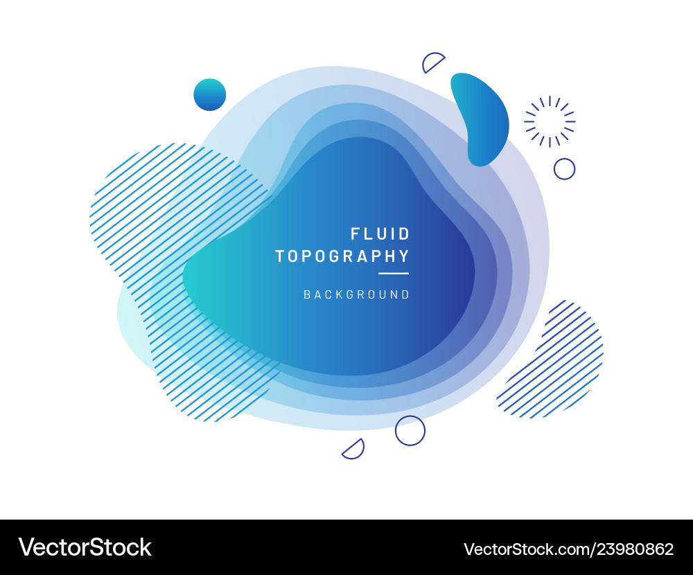Layered fluid blobs Royalty Free Vector Image - VectorStock