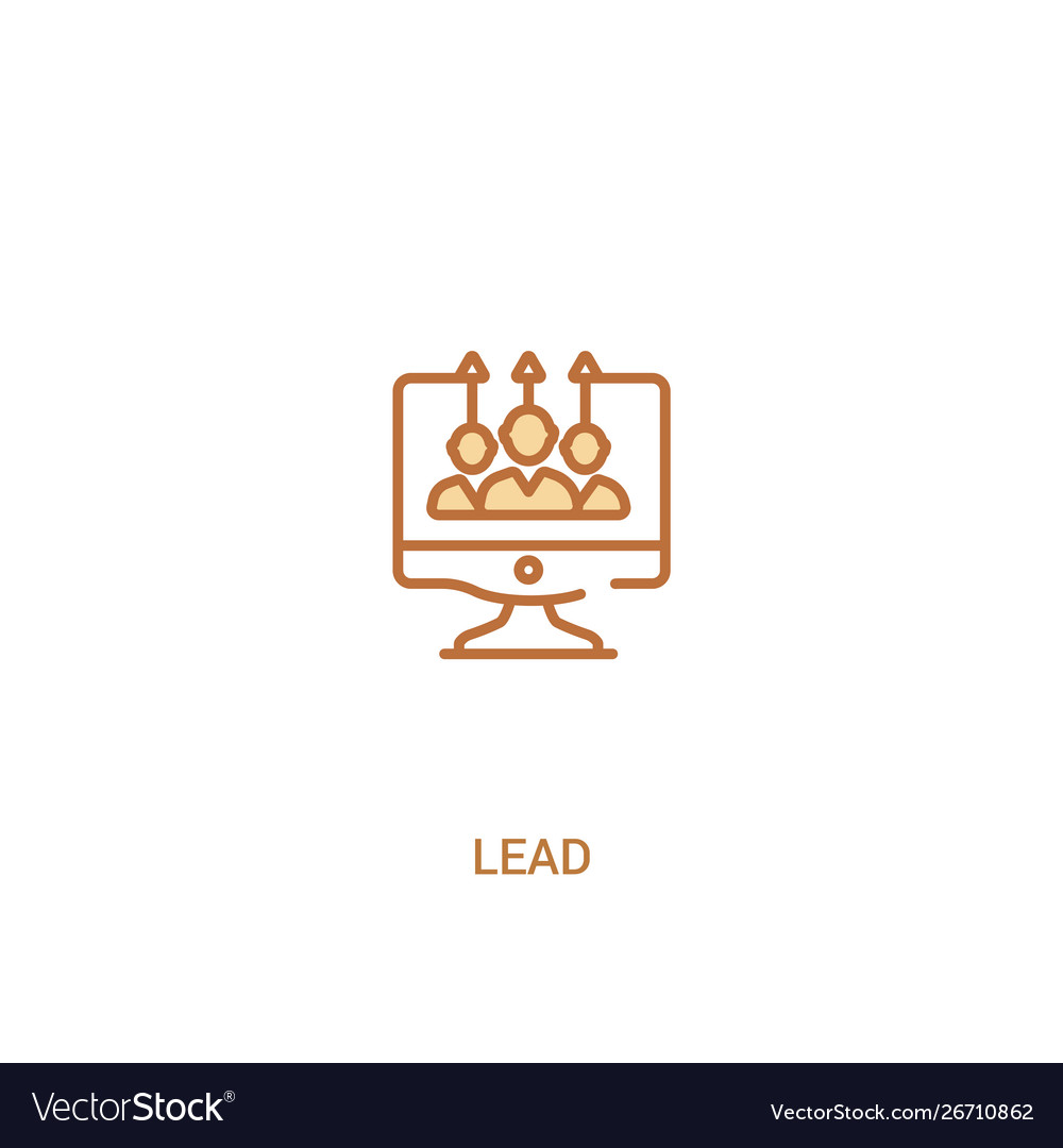 Lead concept 2 colored icon simple line element Vector Image