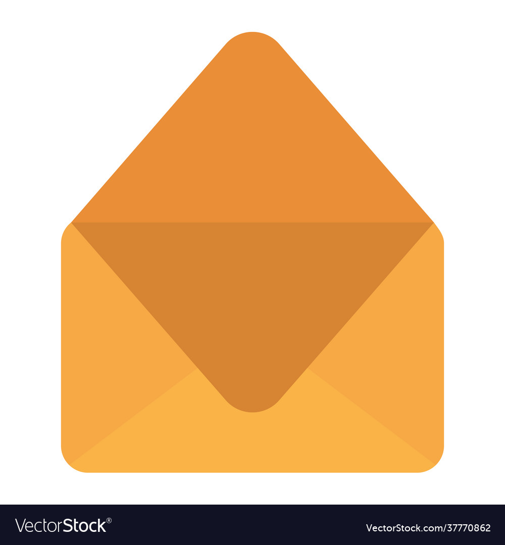 Open envelope isolated Royalty Free Vector Image
