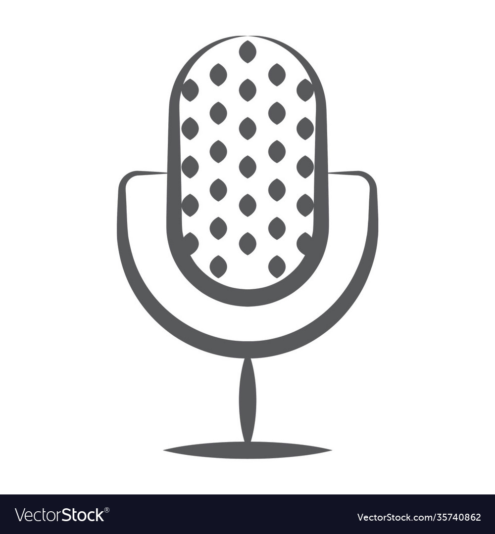 Recording microphone Royalty Free Vector Image