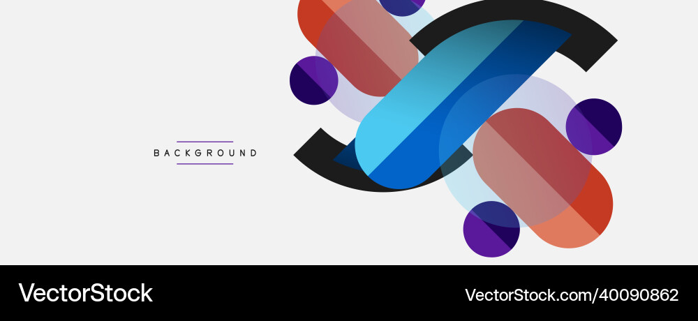 Round geometric shapes lines and circles Vector Image