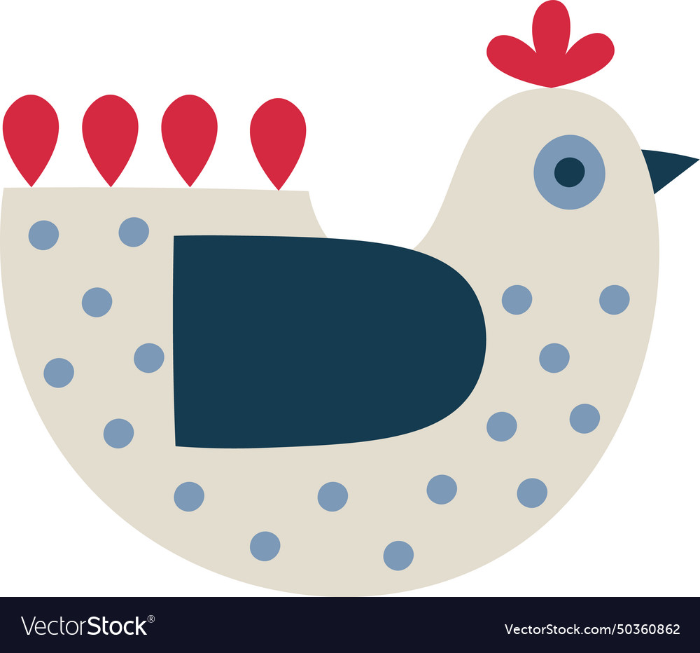 Scandinavian folk style chicken Royalty Free Vector Image Scandinavian folk style chicken Royalty Free Vector Image
