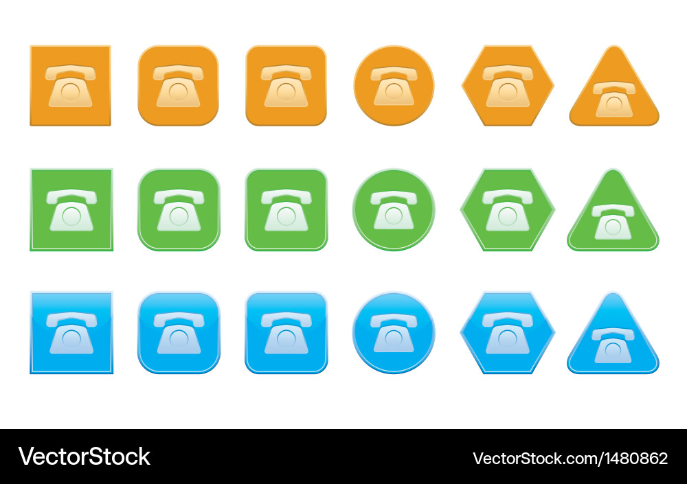 Set of phone icons Royalty Free Vector Image - VectorStock