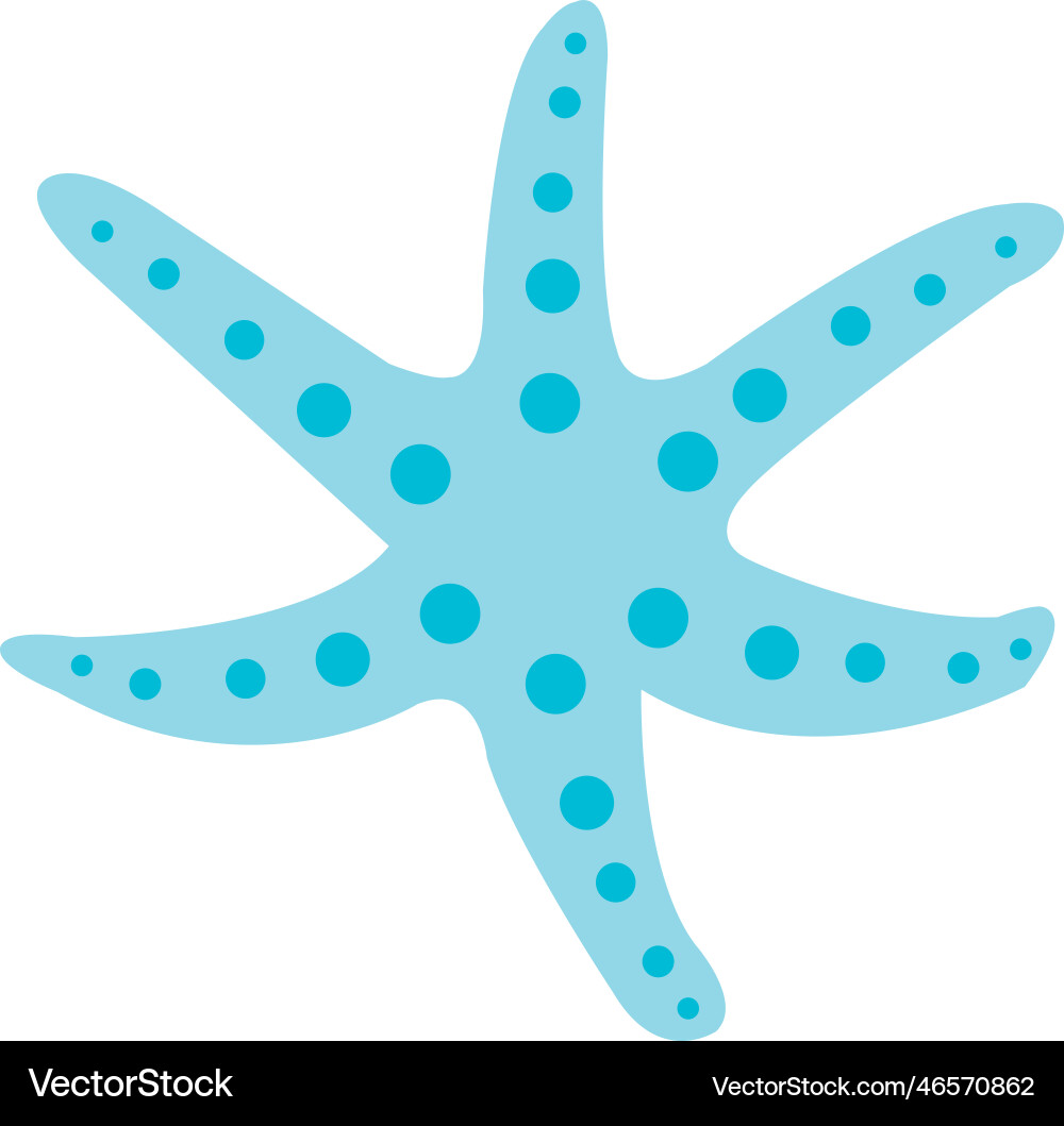 Starfish flat design for decoration on marine Vector Image
