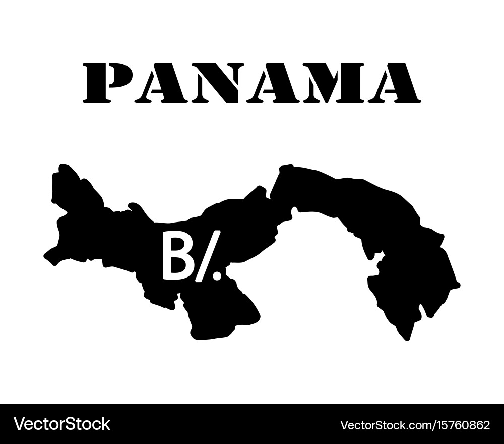 Symbol of isle panama and map Royalty Free Vector Image
