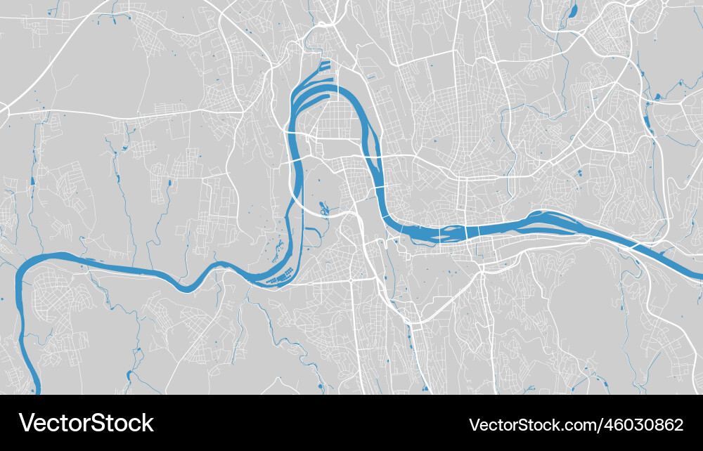 Vltava river map prague city czech republic Vector Image