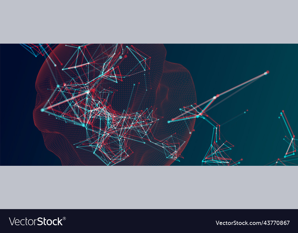 Abstract sphere background with waves 3d surface Vector Image