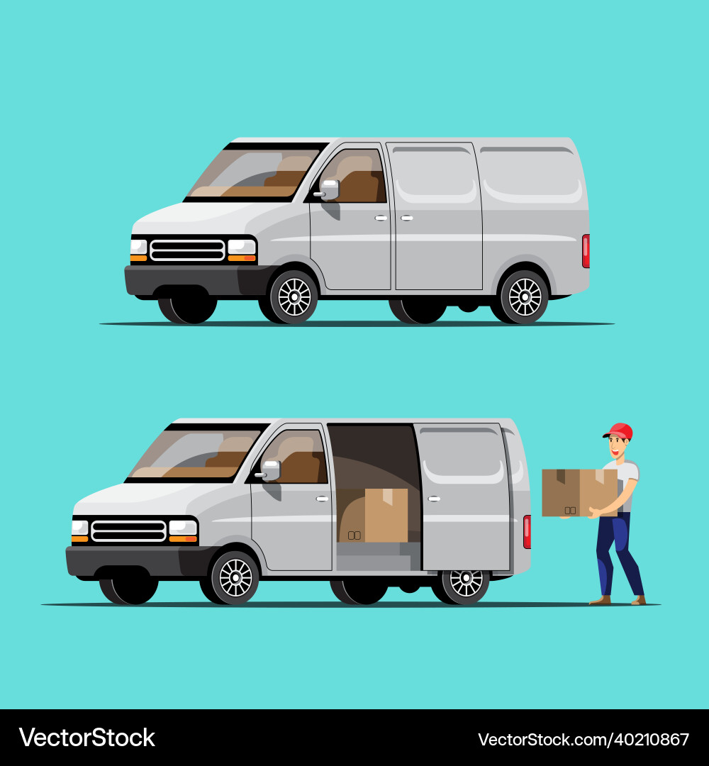 Big isolated vehicle icons set flat various view Vector Image