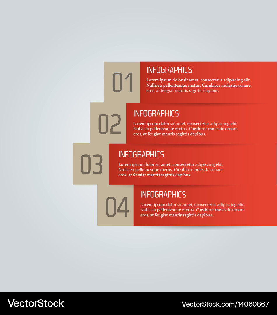 Business infographics template red color Vector Image