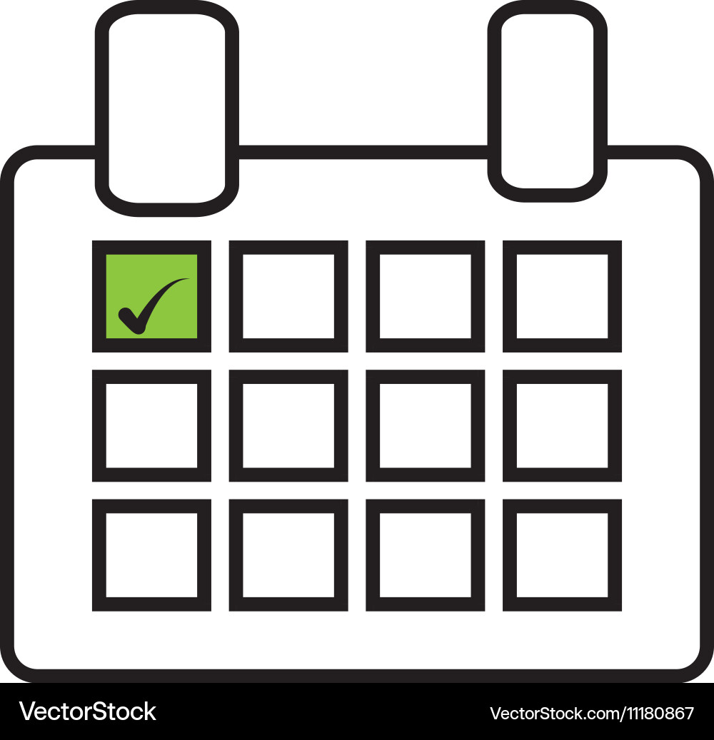Calendar reminder mark day isolated icon Vector Image