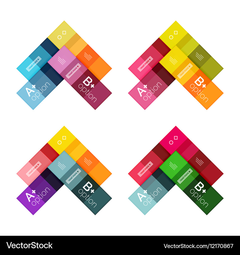Color stripes infographics templates Royalty Free Vector