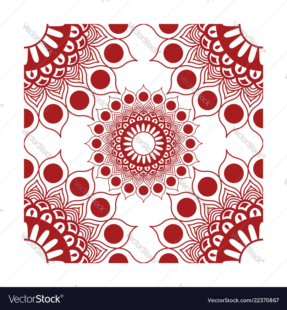 Element corner decorations red Royalty Free Vector Image