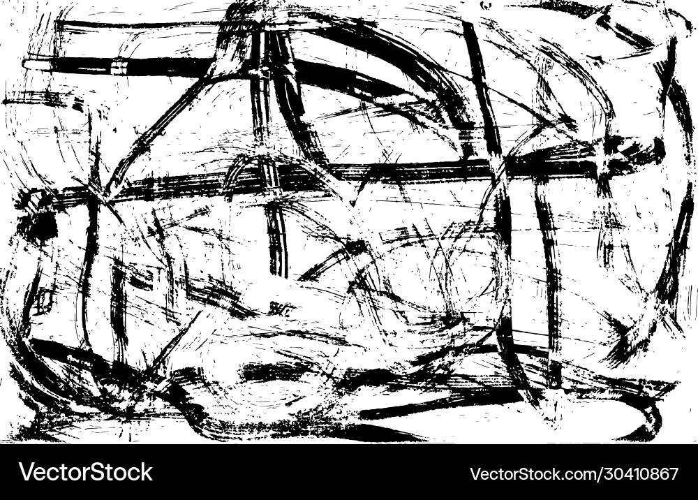 Grunge ink texture on paper black print 2 Vector Image