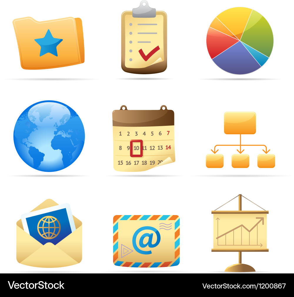 Icons for business metaphor Royalty Free Vector Image