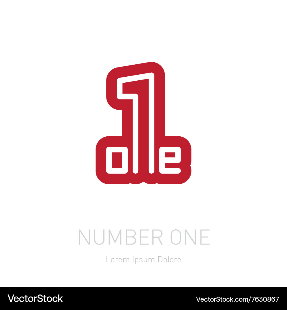 Number one sign corporate logo design template Vector Image