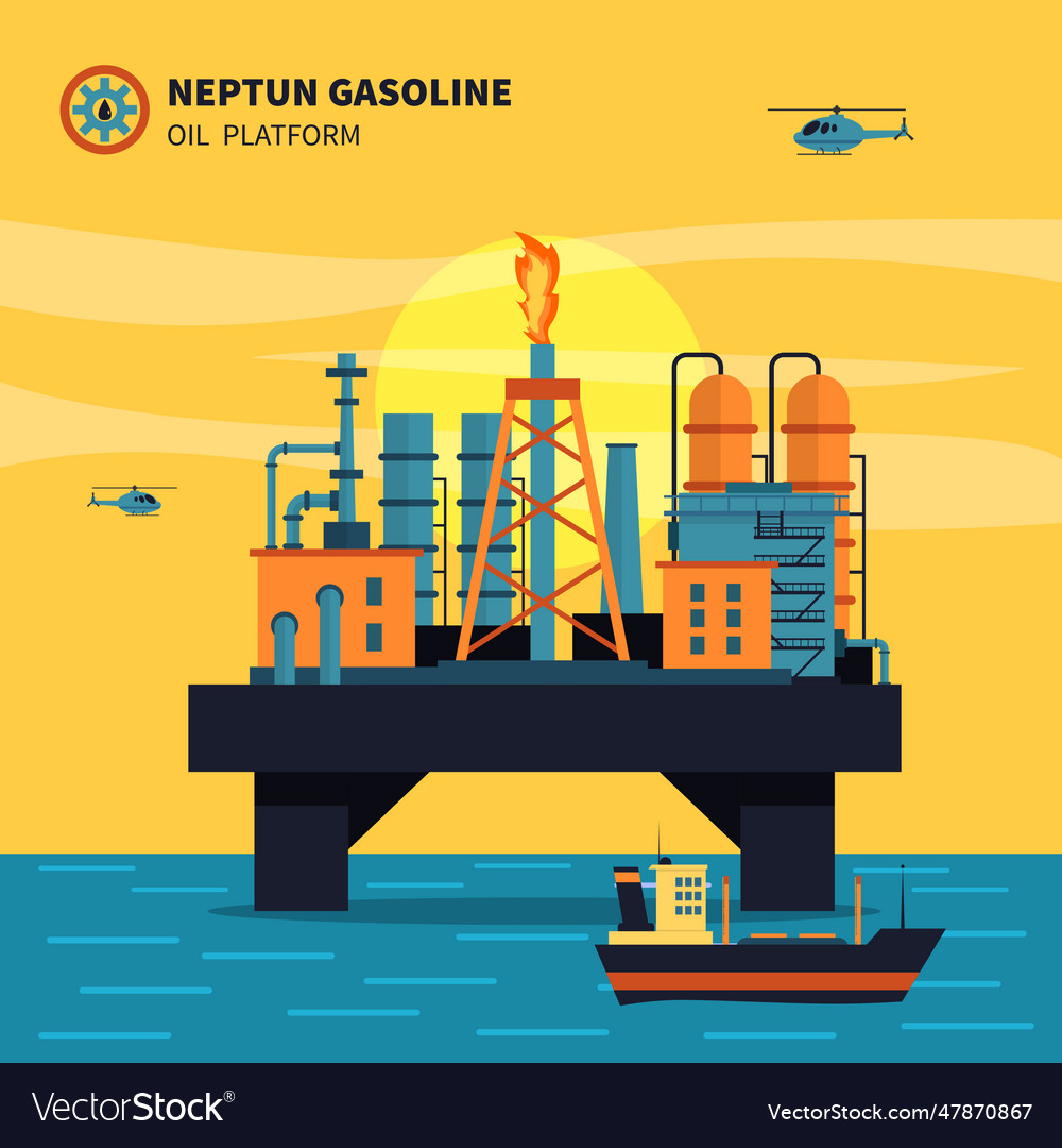 Oil platform platform Royalty Free Vector Image