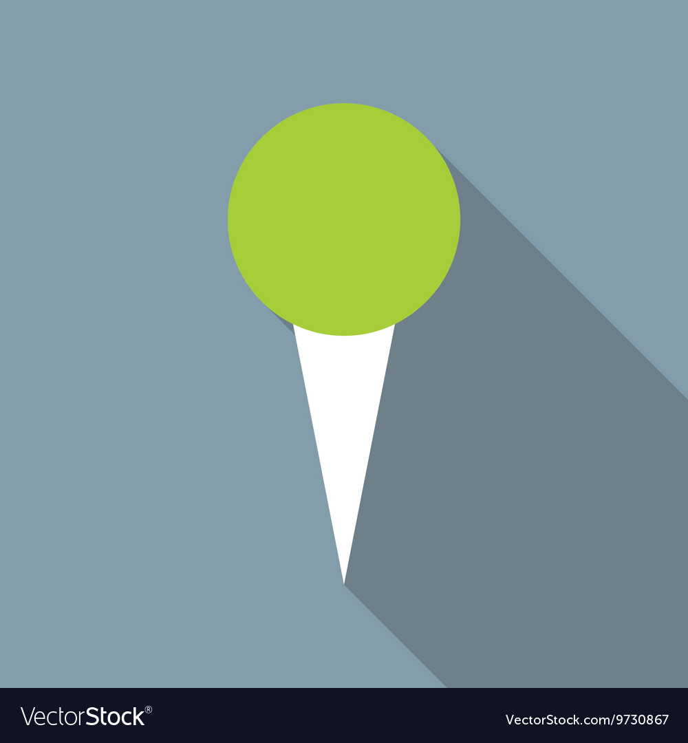 Pin flat icon Royalty Free Vector Image - VectorStock