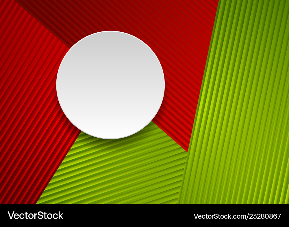 Red and green abstract striped corporate Vector Image