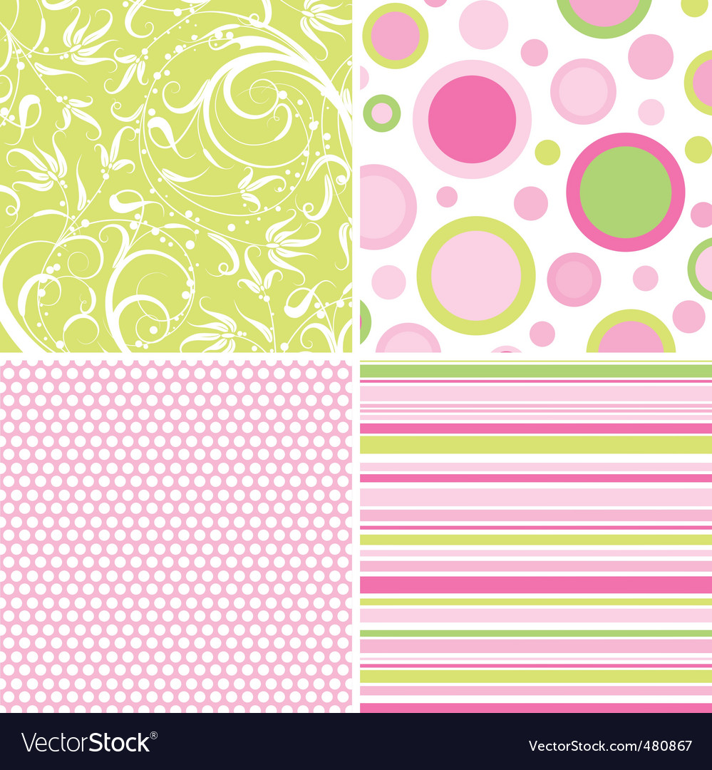 Scrapbook patterns for design Royalty Free Vector Image