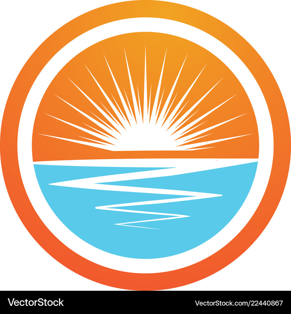 Sun icon logo and symbols template design Vector Image