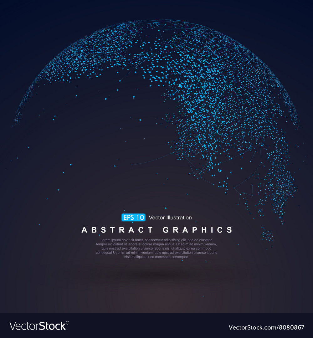 World map point line composition representing Vector Image