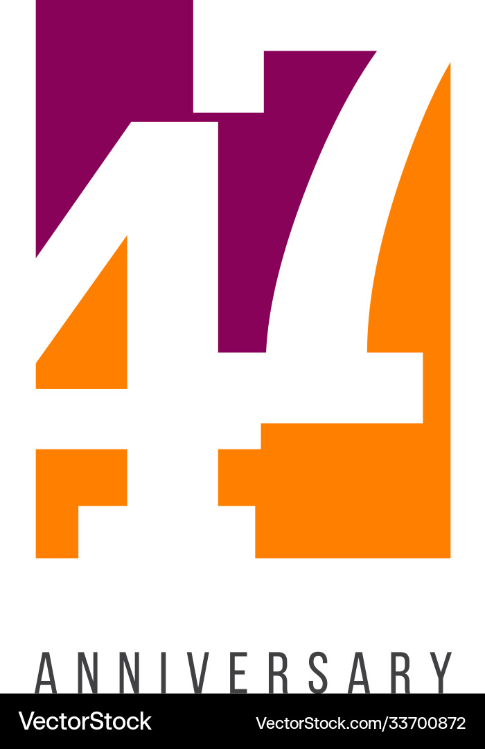 47 years anniversary celebration logo template Vector Image