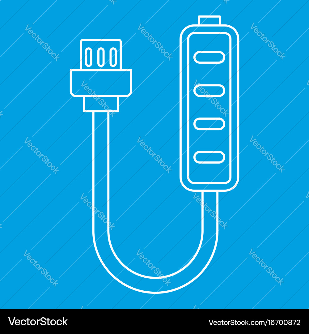 Charger icon outline style Royalty Free Vector Image