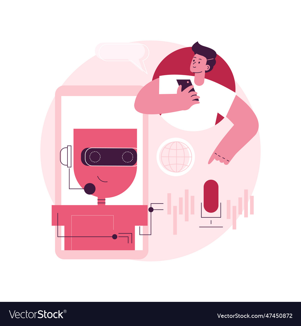 Chatbot voice controlled virtual assistant Vector Image Chatbot voice controlled virtual assistant Vector Image