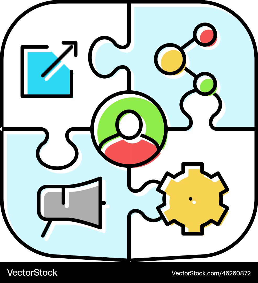 Content syndication lead color icon Royalty Free Vector