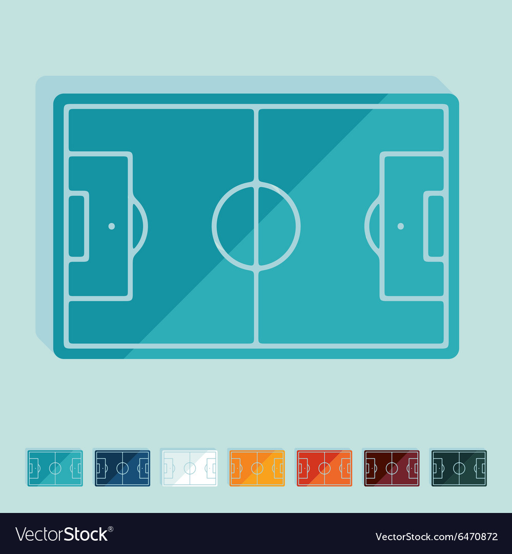 Flat design playing field Royalty Free Vector Image