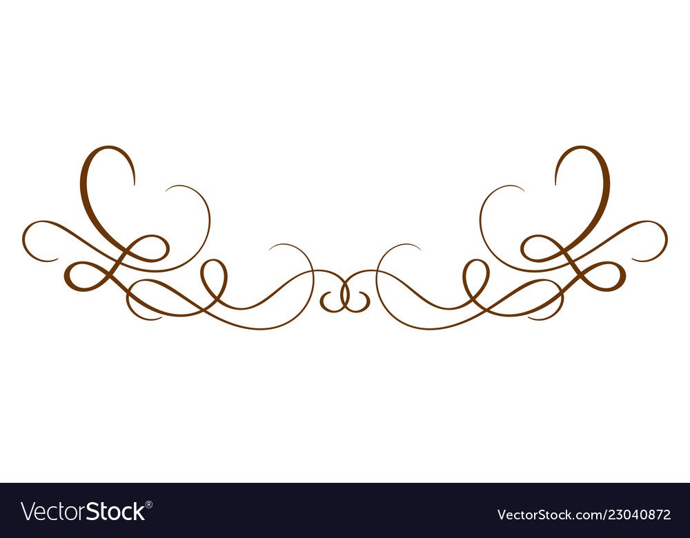 Hand drawn calligraphic separator spring Vector Image Hand drawn calligraphic separator spring Vector Image