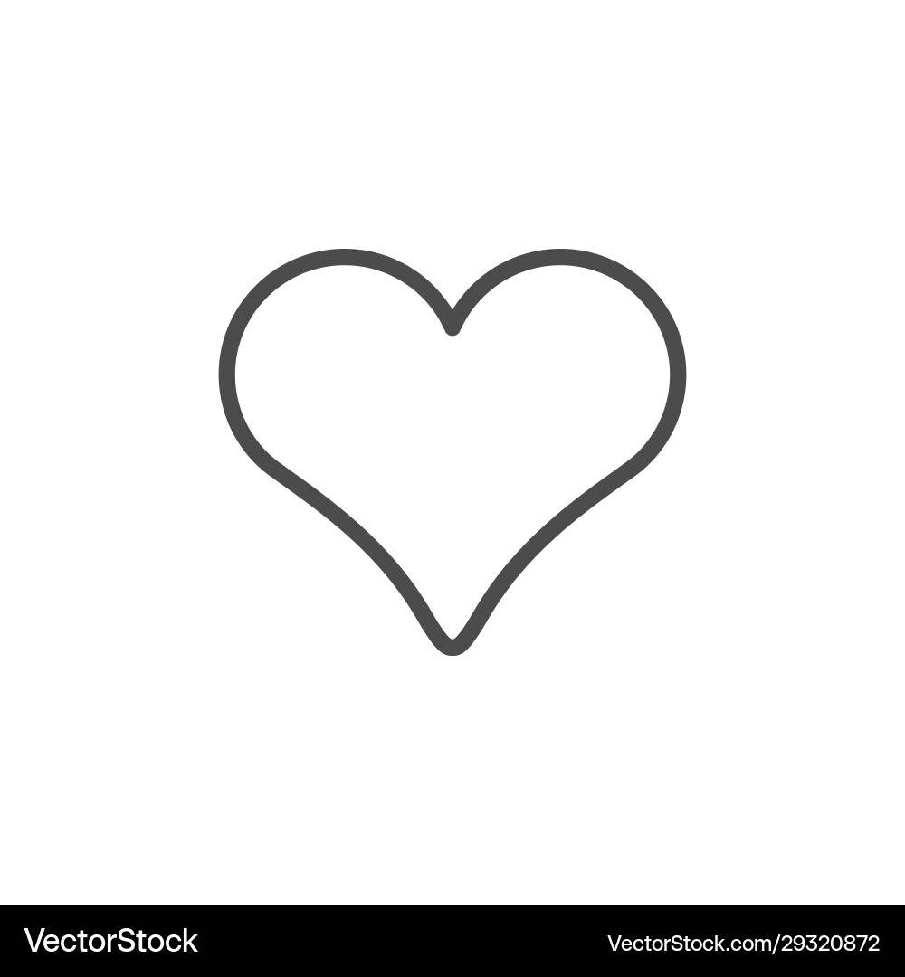 Heart line outline icon and romance element Vector Image
